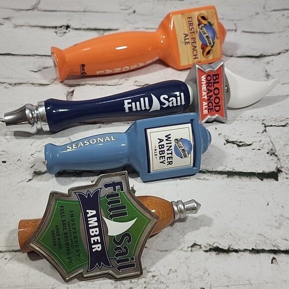 Dining | Beer Tap Handles Lot Of 4 Full Sail Blue Moon Breweriana Bar ...